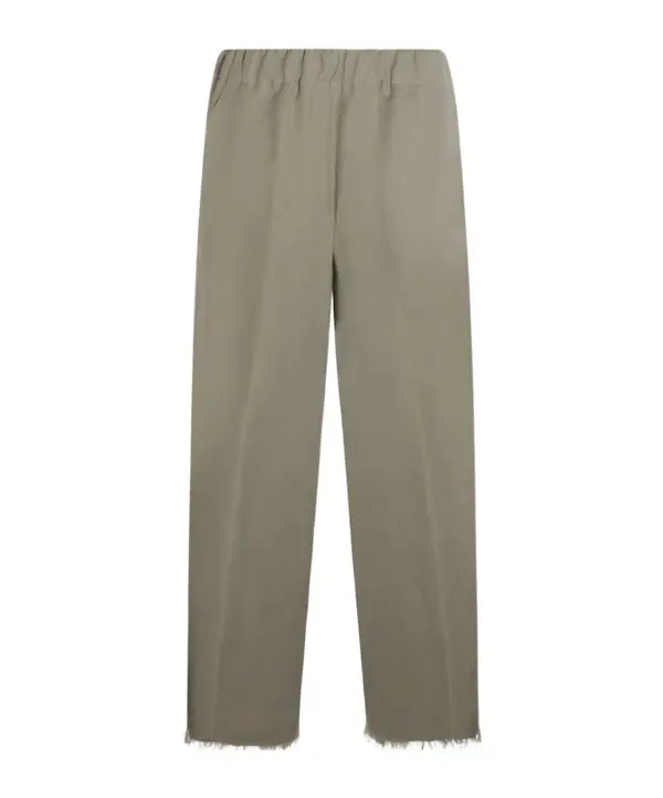 Antonelli Firenze Frayed Hem Straight-leg Pants - Gray