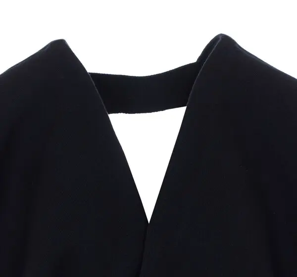 Sacai Knit Pullover With V-neck And Drawstring Details