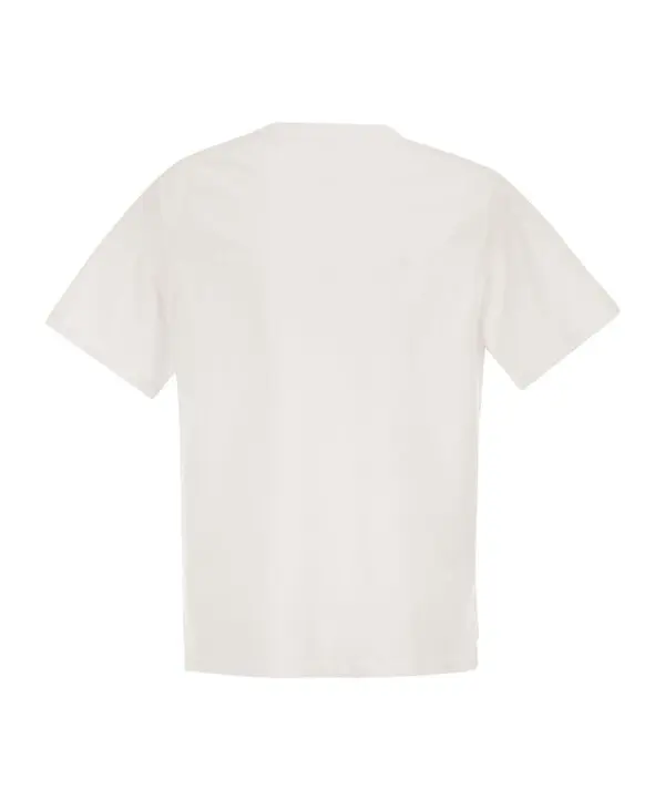 Peserico Round Neck T-shirt With Sparkling Pocket Detail - No