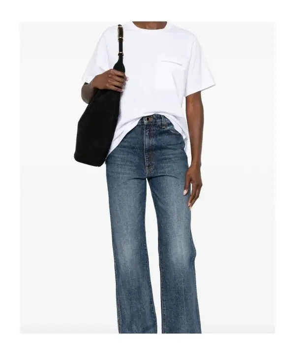 Peserico Round Neck T-shirt With Sparkling Pocket Detail - No