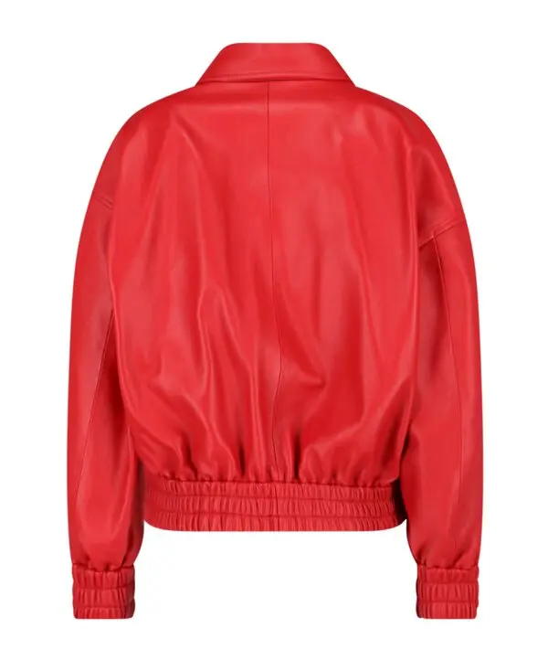 JIL SANDER Cropped Zip-up Jacket - Red