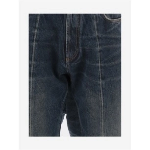Versace Distressed Straight-leg Jeans