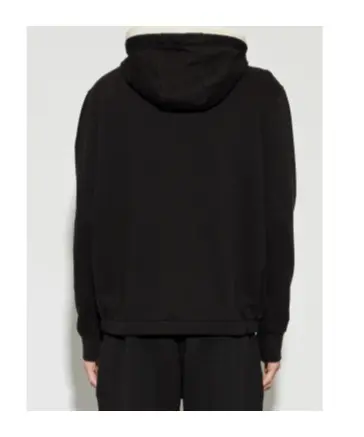 Moncler Logo Patch Zip-up Hooded Jacket - Black