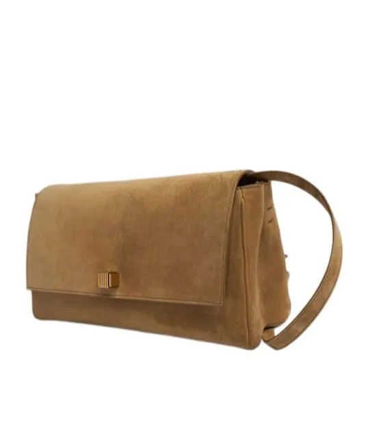 Khaite Audrey Suede Crossbody Bag - Brown