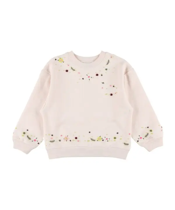Bonpoint Dolores Floral Embroidered Sweatshirt
