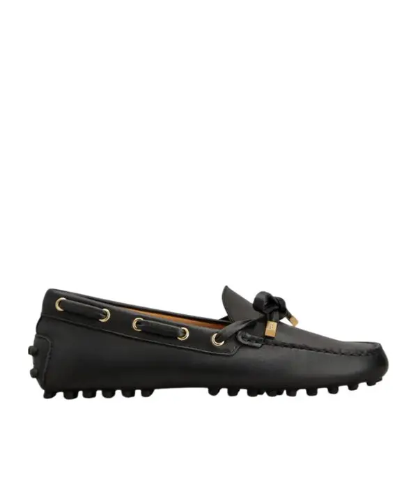 TOD'S Gommino Bow Detail Flat - Black