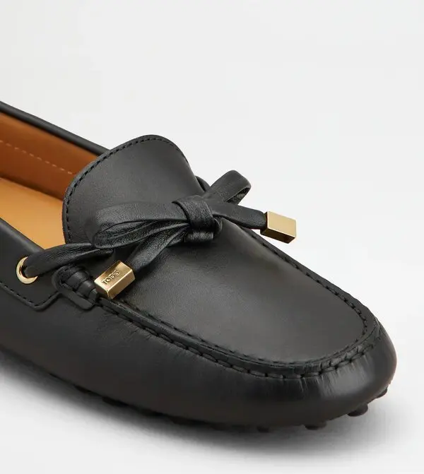TOD'S Gommino Bow Detail Flat - Black