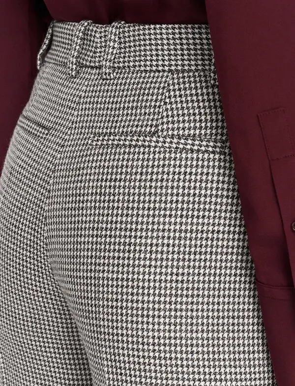 JOSEPH Houndstooth Wool Casual Pants