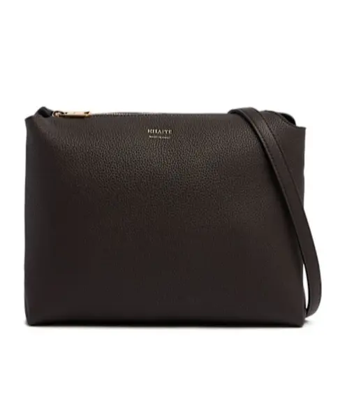 Khaite Medium Lina Grain Leather Crossbody Bag - Black