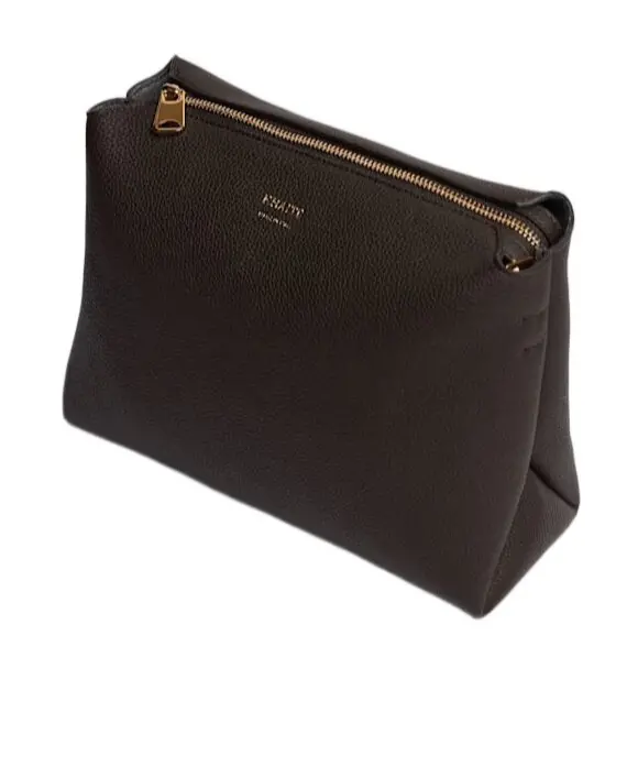Khaite Medium Lina Grain Leather Crossbody Bag - Black