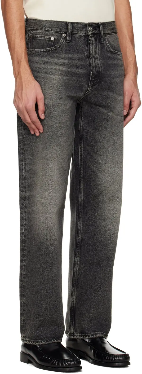 SUNFLOWER Loose Fit Jeans With Distressed Detailing - Black