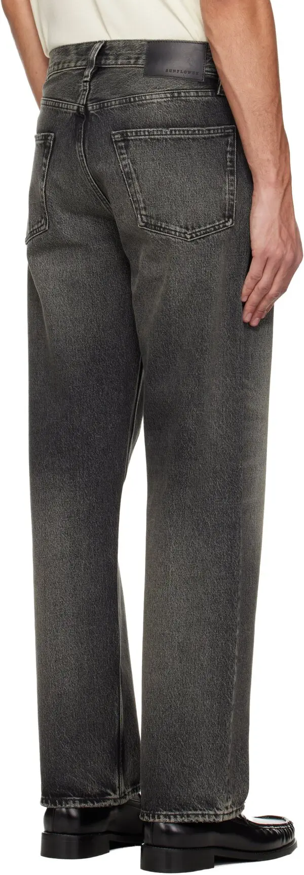 SUNFLOWER Loose Fit Jeans With Distressed Detailing - Black