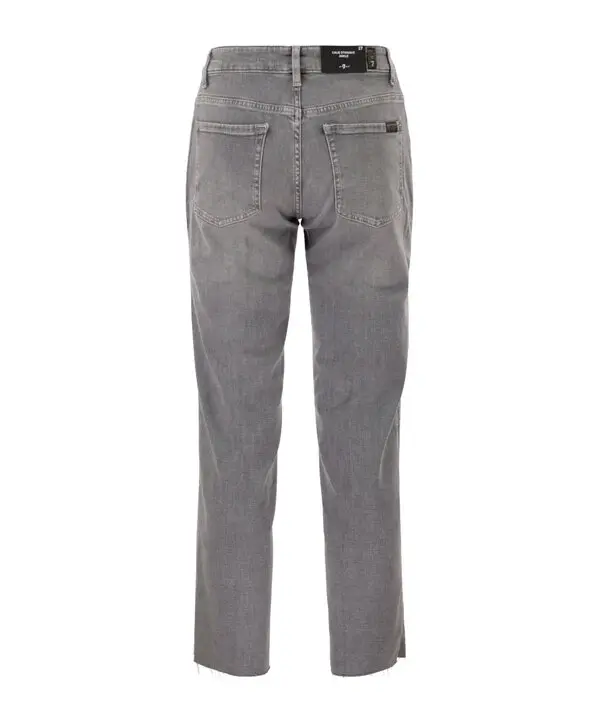 7 For All Mankind Calie Straight Ankle Jeans - Gray