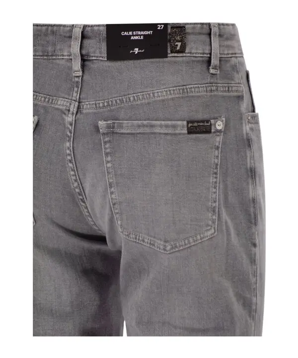 7 For All Mankind Calie Straight Ankle Jeans - Gray