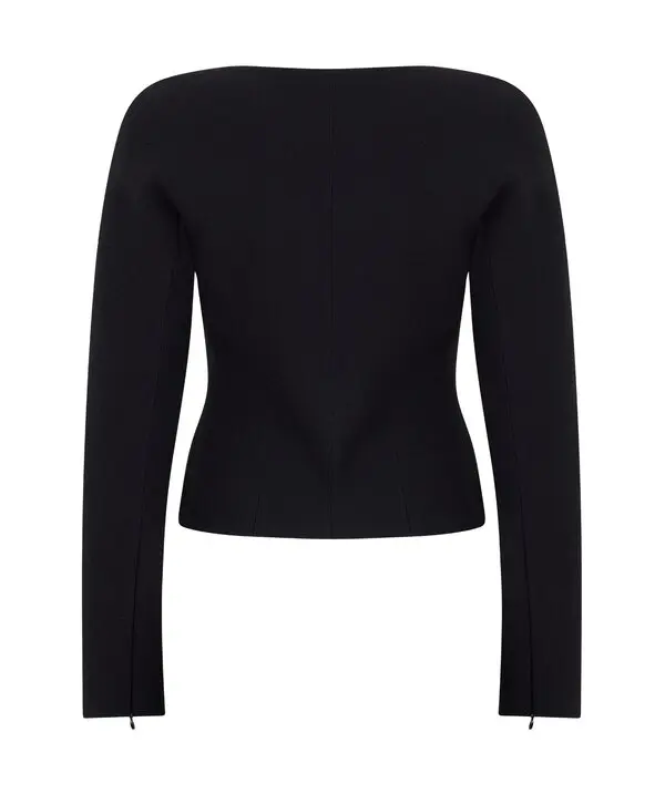 Blumarine Cropped Jewel-button Blazer