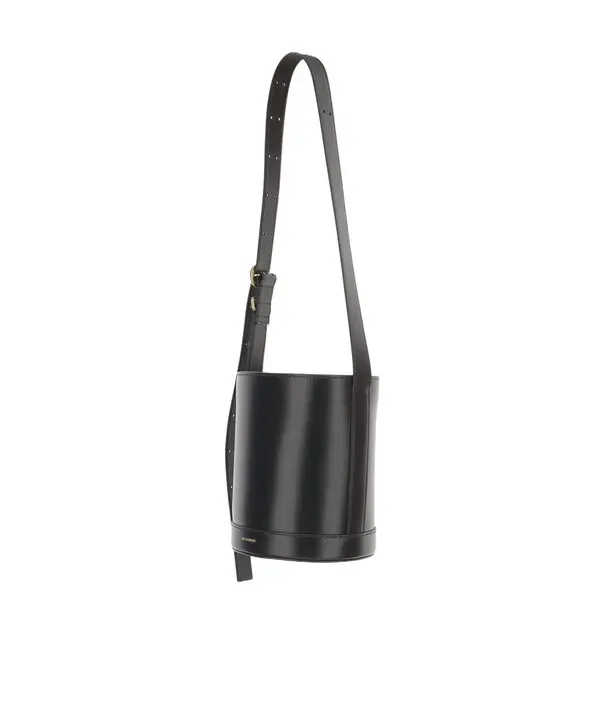 JIL SANDER Cannolo Bucket Bag - Black