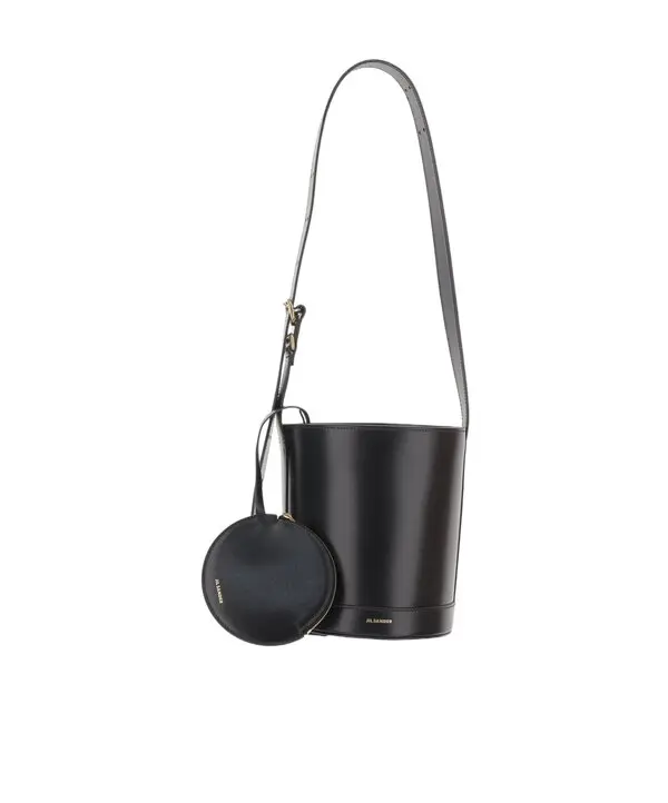 JIL SANDER Cannolo Bucket Bag - Black