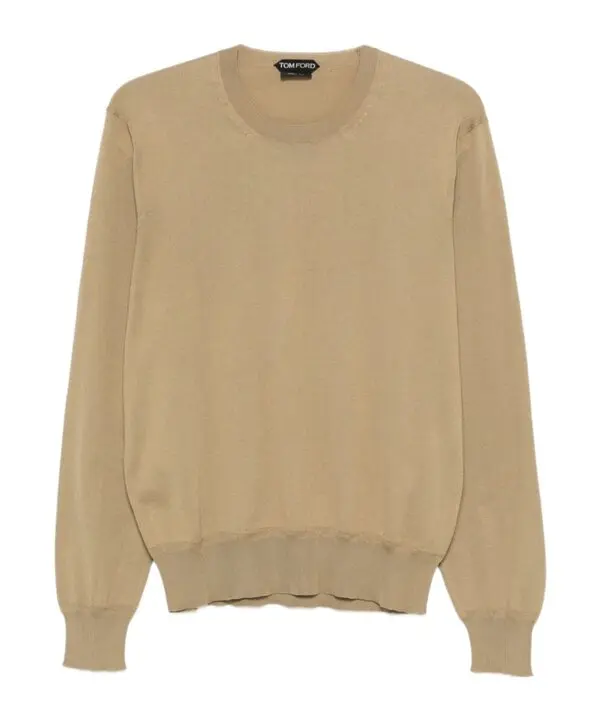 TOM FORD Crewneck Knitted Sweater - Nude