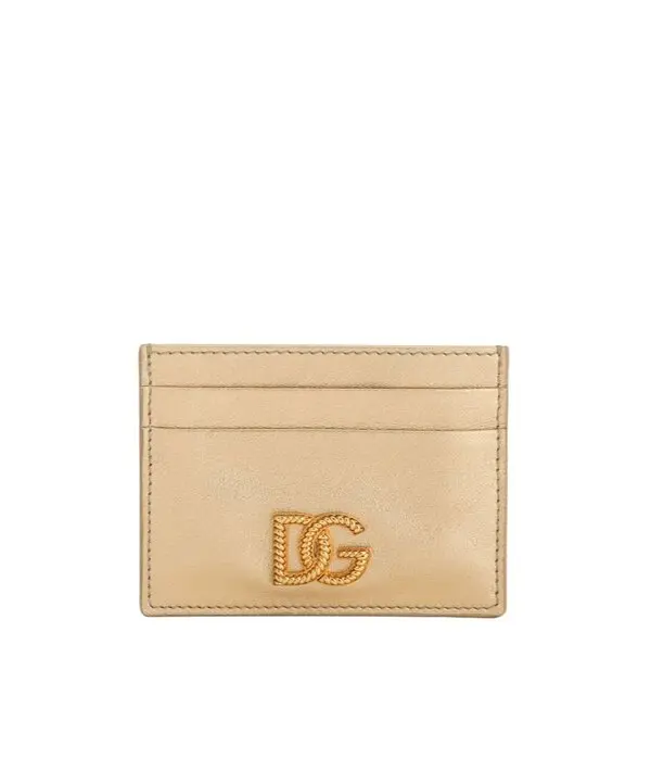 Dolce & Gabbana Dolce Gabbana Logo Plaque Card Holder - Gold