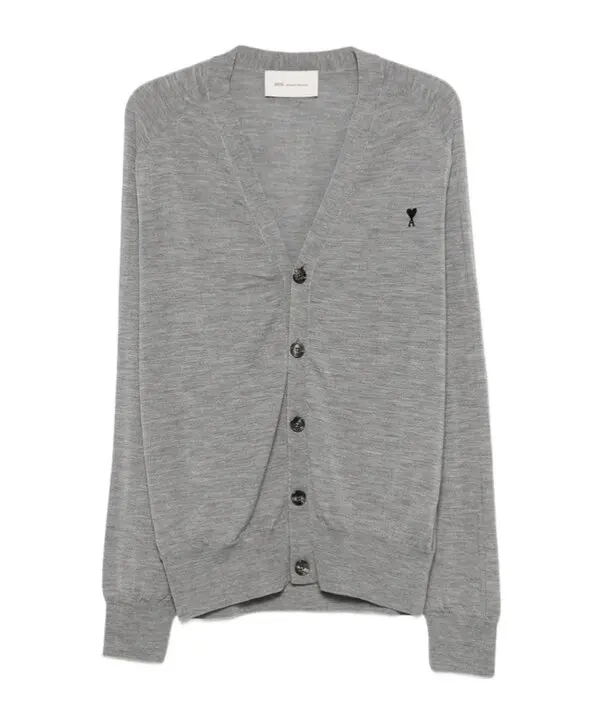 Ami V-neck Cardigan - Grey