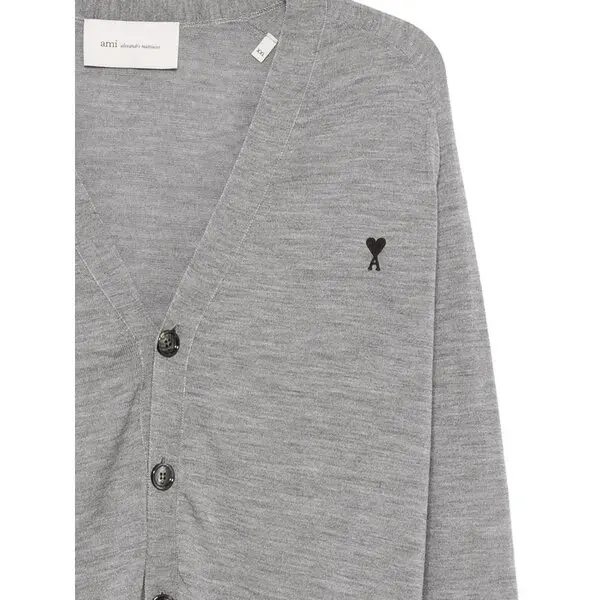 Ami V-neck Cardigan - Grey