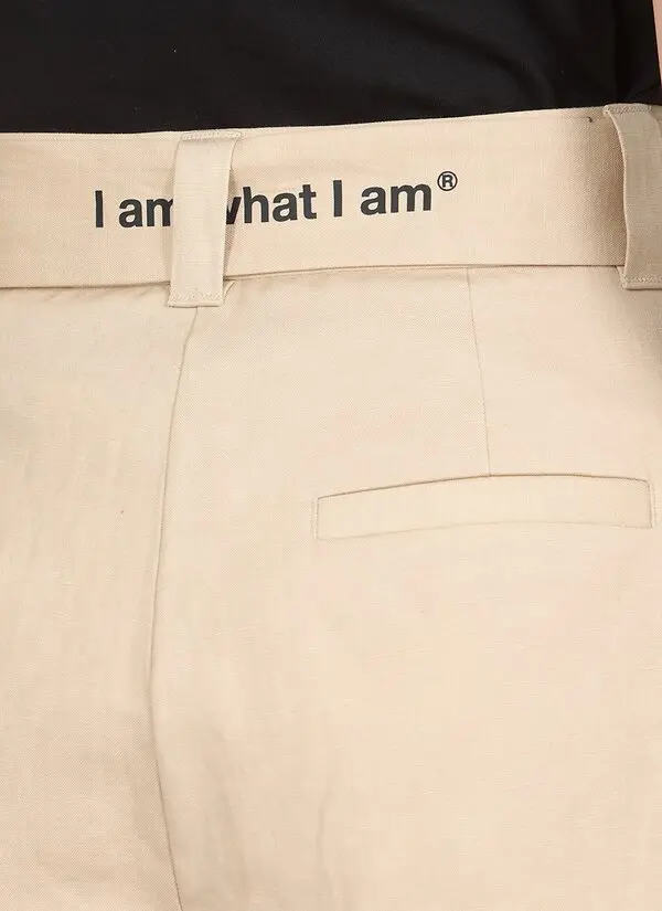 MSGM Belted Straight-leg Trousers - Nude