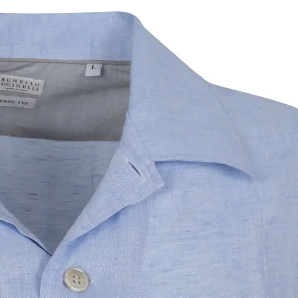 Brunello Cucinelli Crête Detailed Easy Fit Shirt