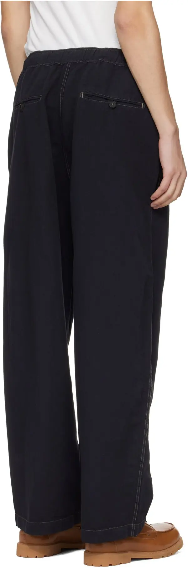 Studio Nicholson Wide Leg Drawstring Trousers