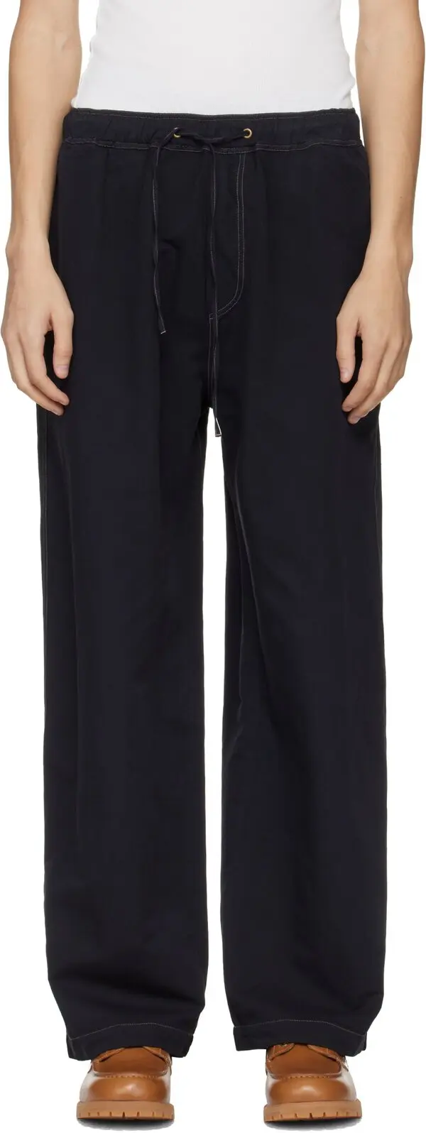 Studio Nicholson Wide Leg Drawstring Trousers