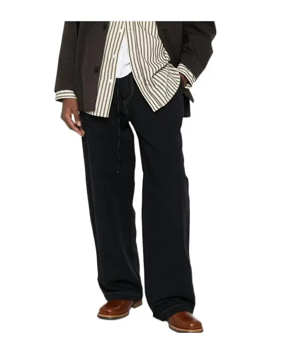 Studio Nicholson Wide Leg Drawstring Trousers