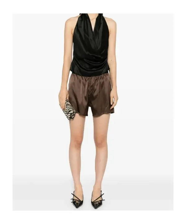TOM FORD Satin Boxer Shorts - Brown