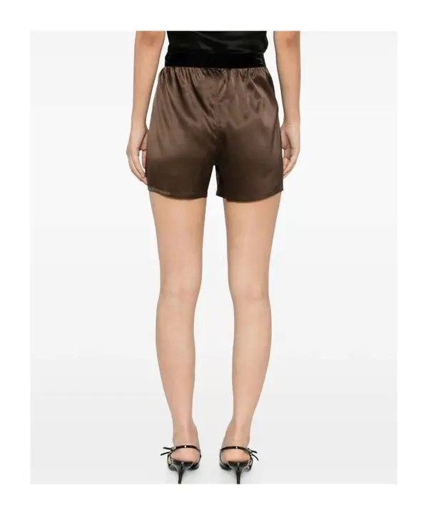 TOM FORD Satin Boxer Shorts - Brown