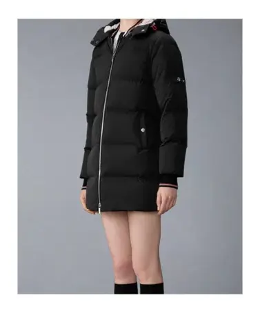 Thom Browne Zip-up Padded Coat With Drawcord Hood And Rwb Trim