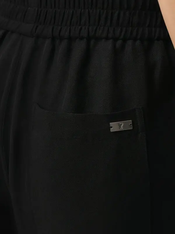 AMI Paris Elasticated Wide-leg Pants