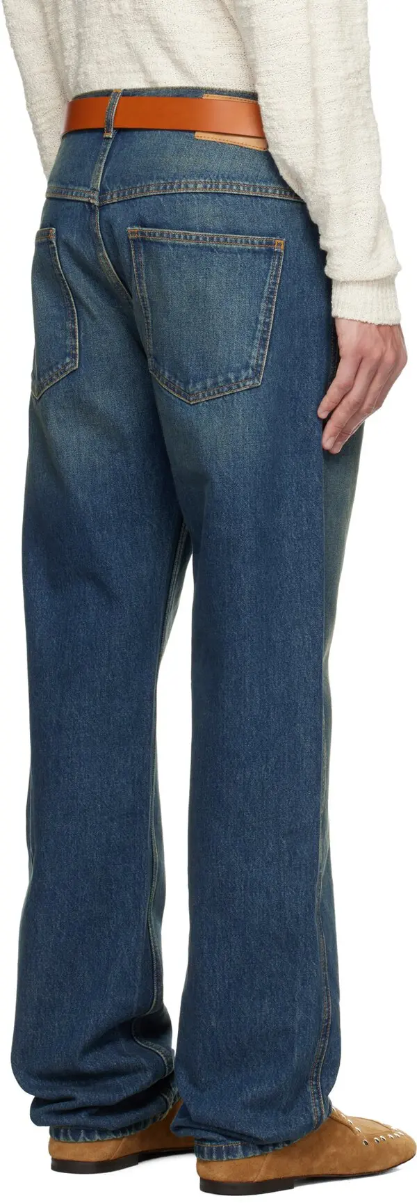 Isabel Marant Étoile Faded Detail Straight Leg Jeans
