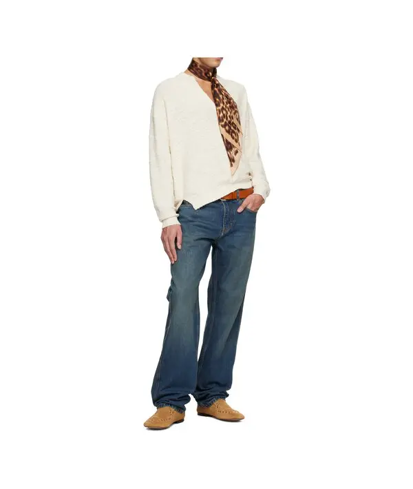 Isabel Marant Étoile Faded Detail Straight Leg Jeans