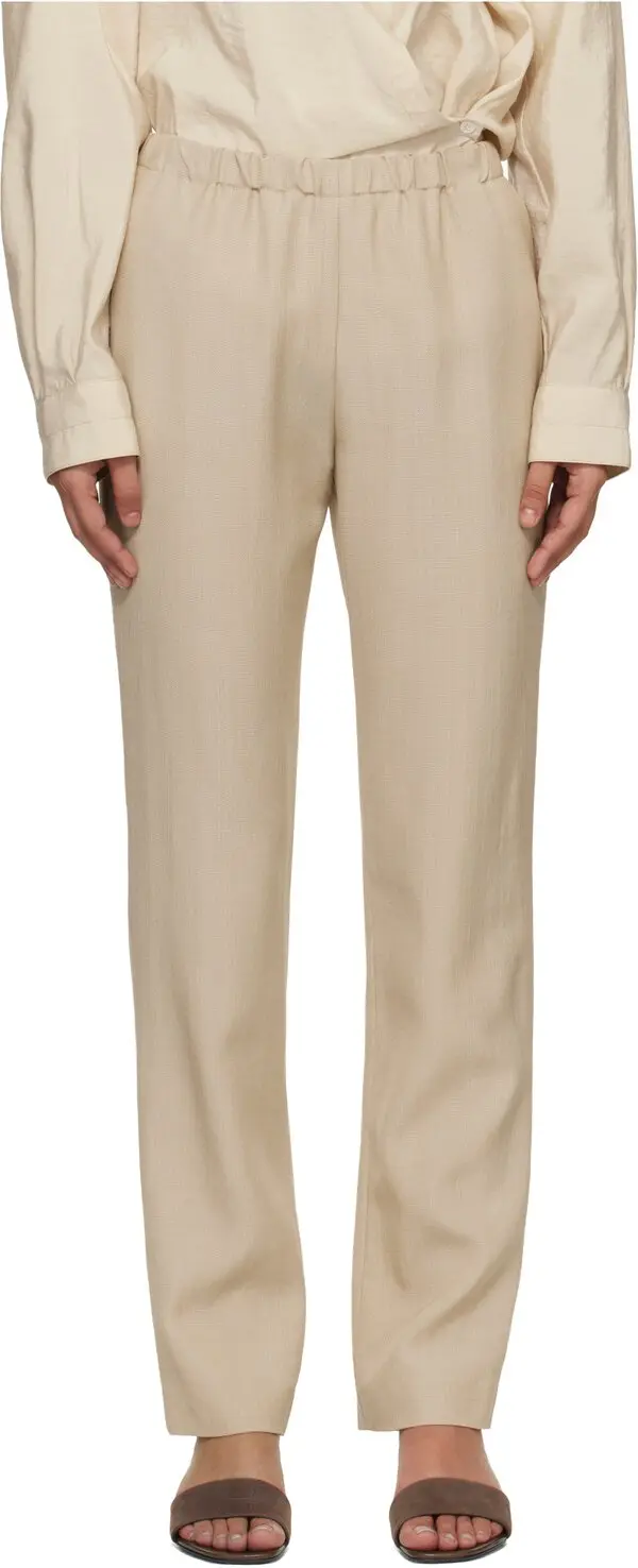 Loulou De Saison Scot Straight-leg Pants - Beige