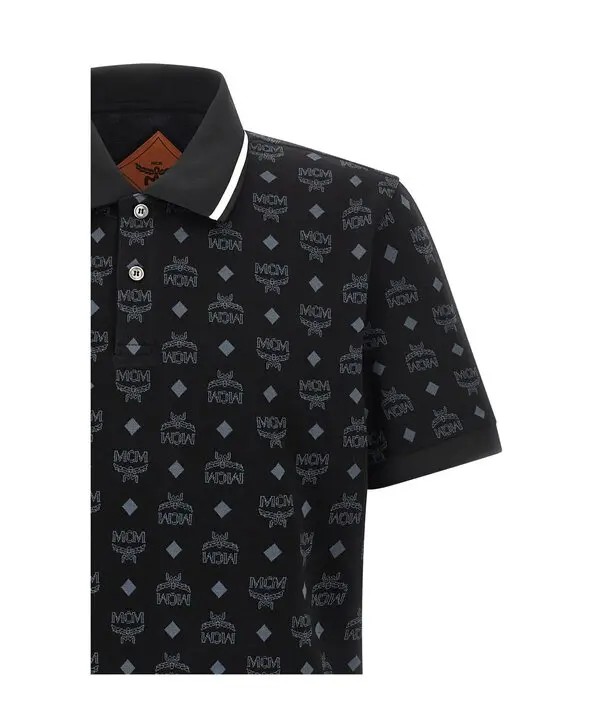 Mcm All-over Logo Printed Polo Shirt