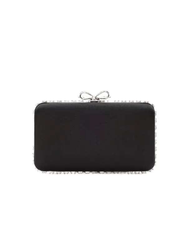 SELF-PORTRAIT Crystal Embellished Bow Clutch