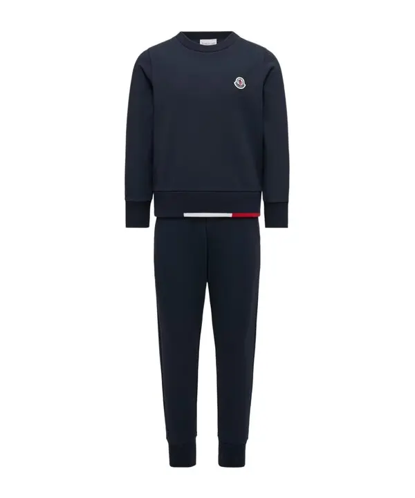 Moncler Tricolor-trimmed Tracksuit Set - Night Blue