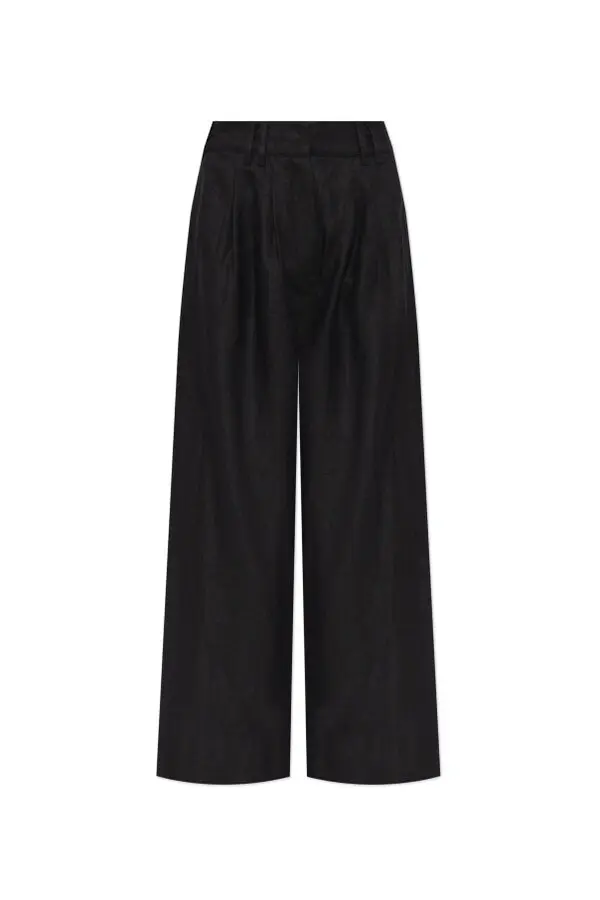 Posse Pleated Palazzo Pants - Black