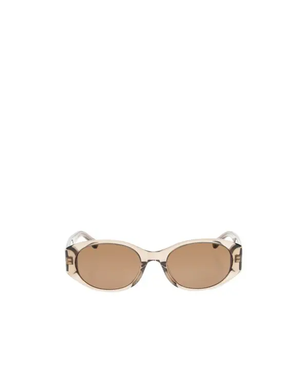 Balenciaga Tuesday Round Frame Sunglasses - Nude