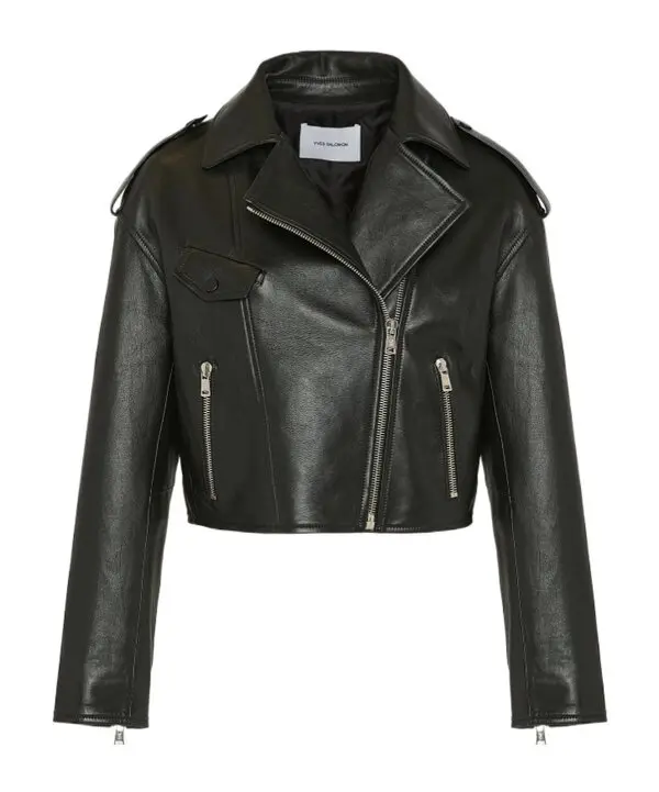 YVES SALOMON Lambskin Biker Jacket