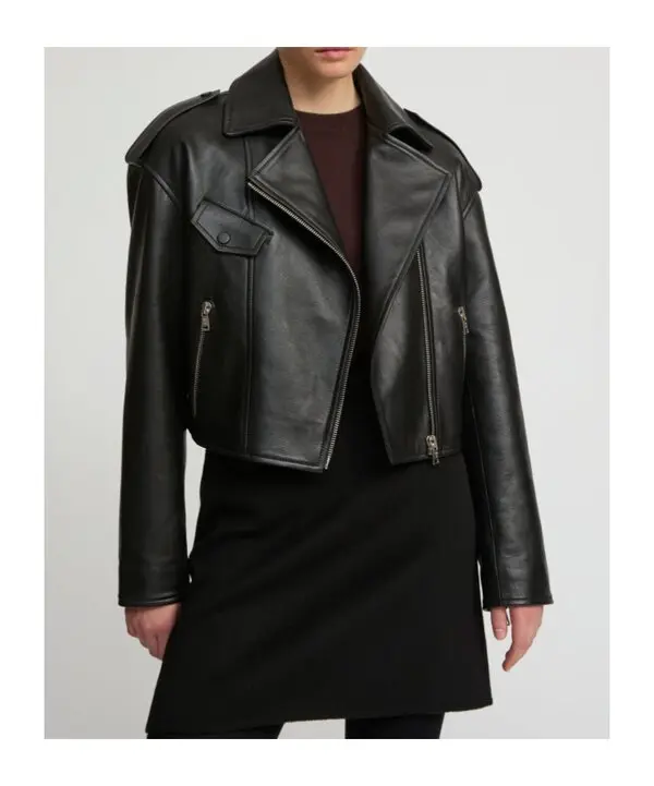 YVES SALOMON Lambskin Biker Jacket
