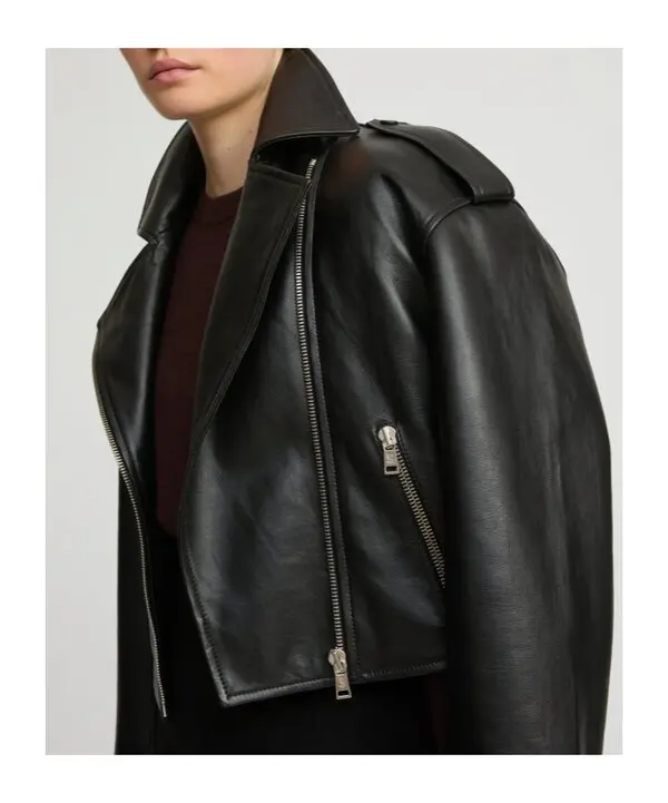 YVES SALOMON Lambskin Biker Jacket