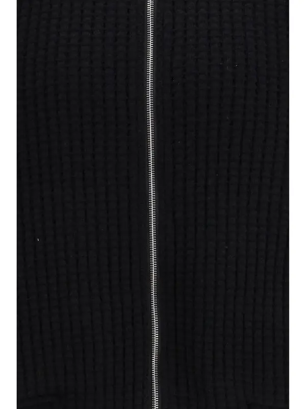 Thom Browne Knit Zip-up Bomber Jacket - Black