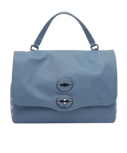 ZANELLATO Twist Hook Postina Saeta Small Tote Bag - Blue