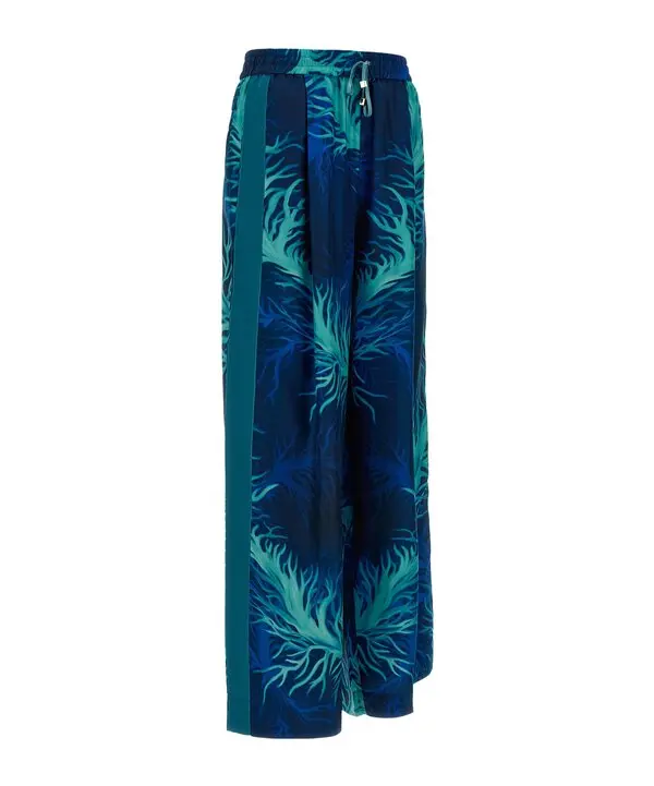 F.R.S FOR RESTLESS SLEEPERS Coral Print Wide-leg Trousers - Blue