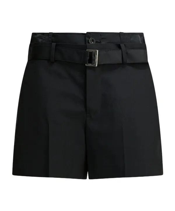 Sacai Buckled Shorts - Black