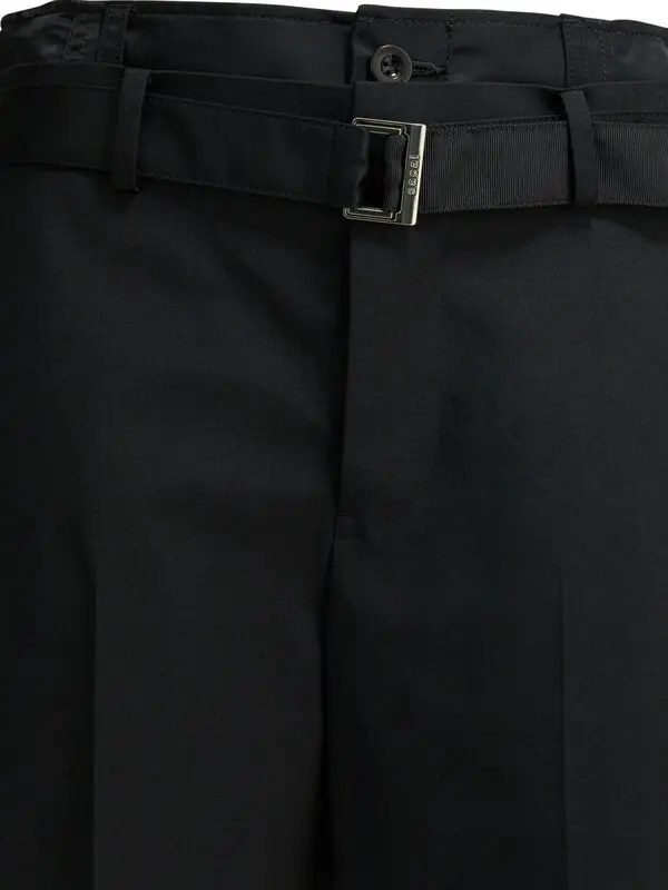 Sacai Buckled Shorts - Black